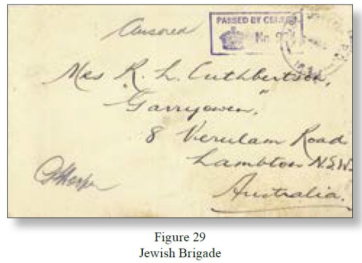 Fig 29 Jewish Brigade – Society of Israel Philatelists